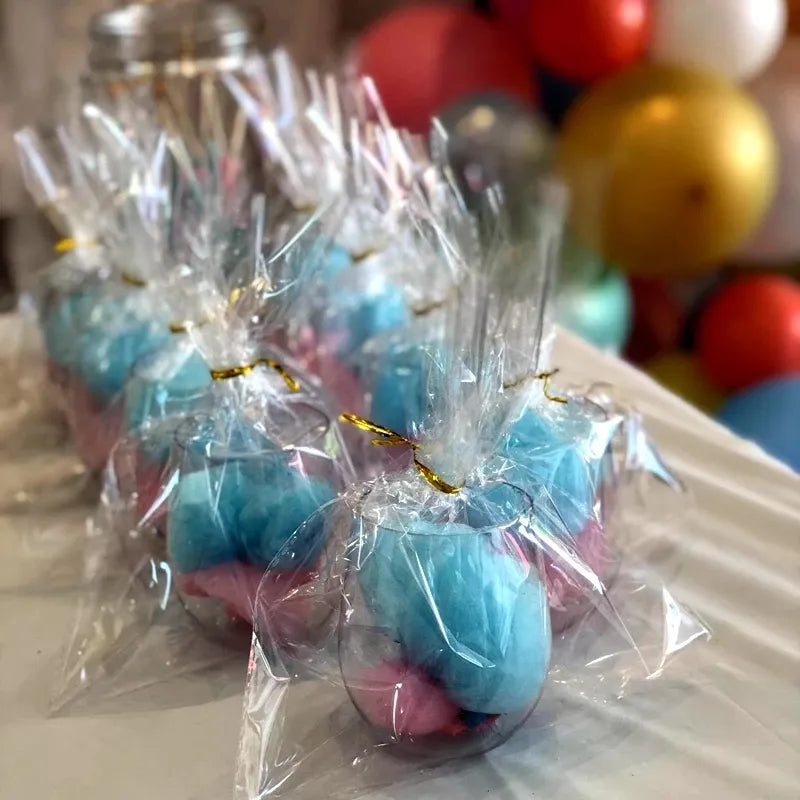 Whimsical Transparent Plastic Candy Bags