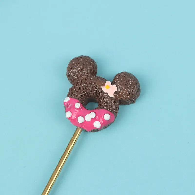 Sweet Delights: Set of 4 Stainless Steel Donuts Spoon Collection