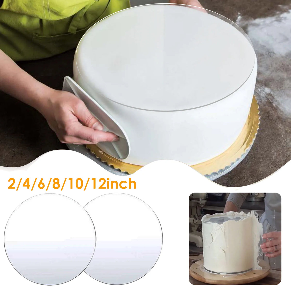 Round Acrylic Cake Discs Topper - Cake Making Marvel