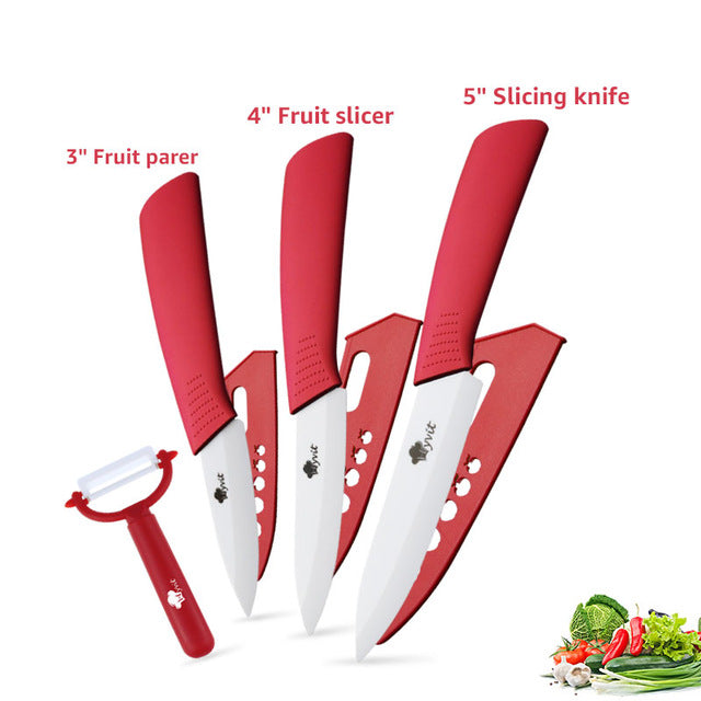 Culinary Precision: Ceramic Chef Knives Set with Zirconia Blades